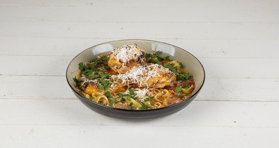 Greek Chicken with Handmade Pasta | Mount Holyoke European Alums